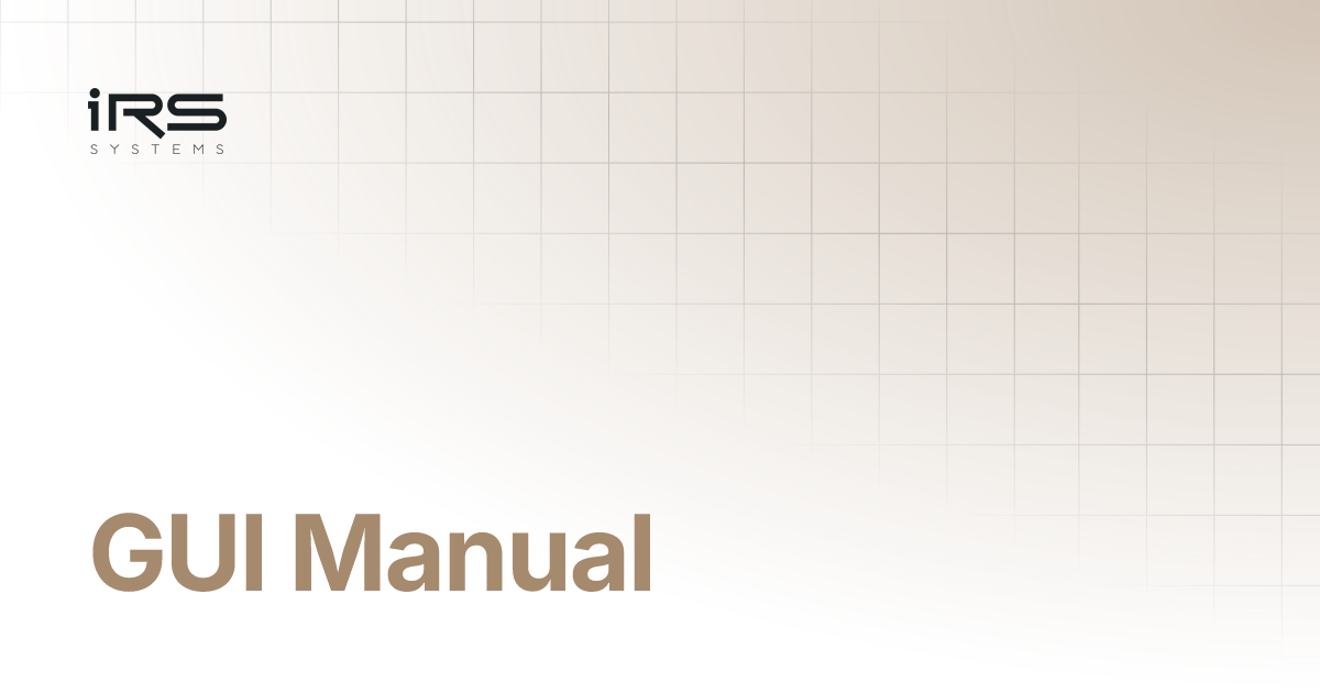 GUI Manual | IRS DOCS